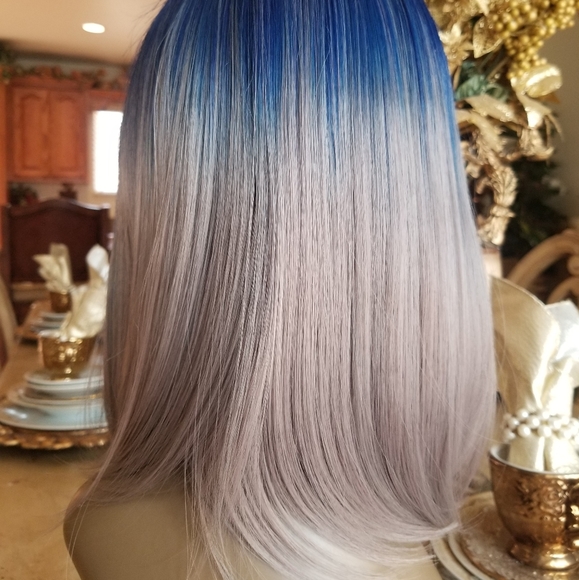 Accessories | Blue Gray Lace Front Wig | Poshmark